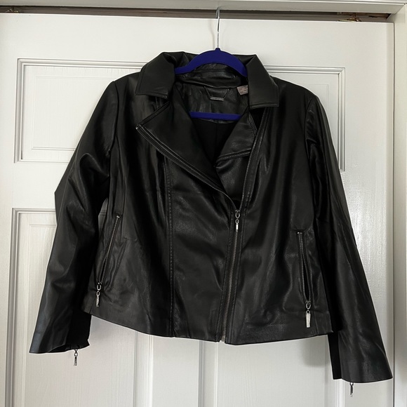 Chico's | Jackets & Coats | Chicos Vegan Leather Moto Jacket | Poshmark
